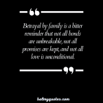 20+ Betrayed By Family Quotes (Feelings of Hurt and Loss)