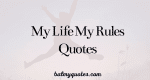 30+ My Life My Rules Quotes (Be Bold, Be You)